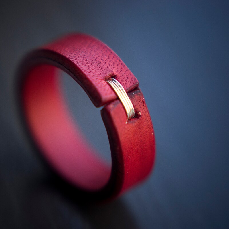 Leather Ring - Etsy
