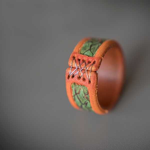 Leather Ring - Etsy