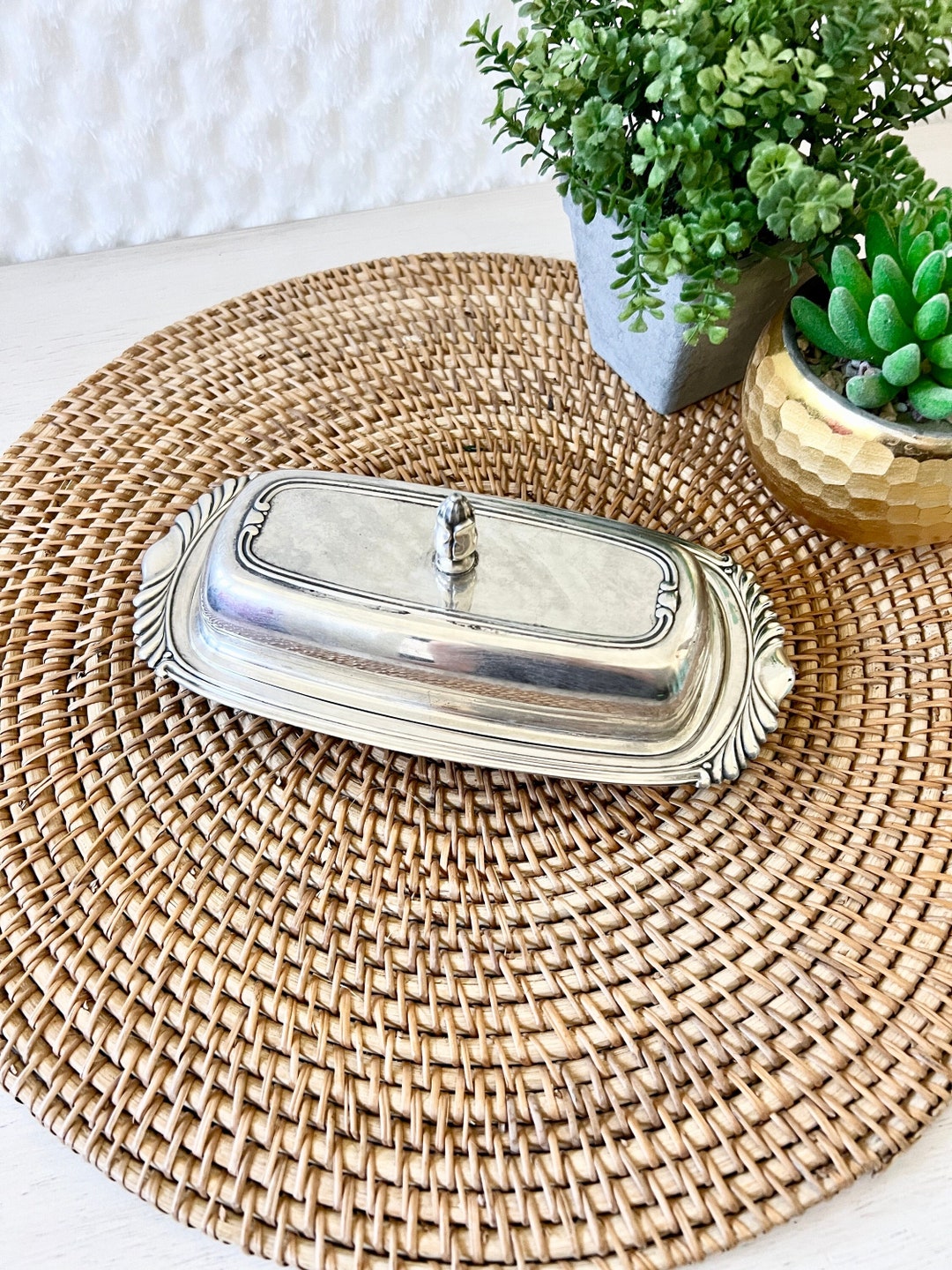 Decorative Vintage Ornate Silverplated Butter Dish. - Etsy