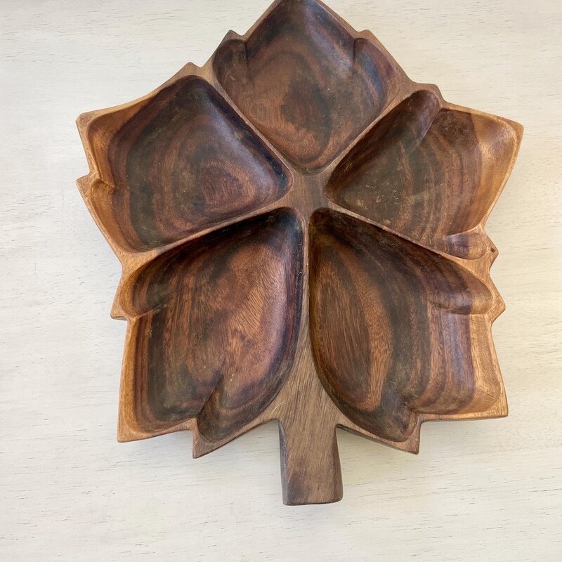 Wooden Leaf Bowl - Etsy