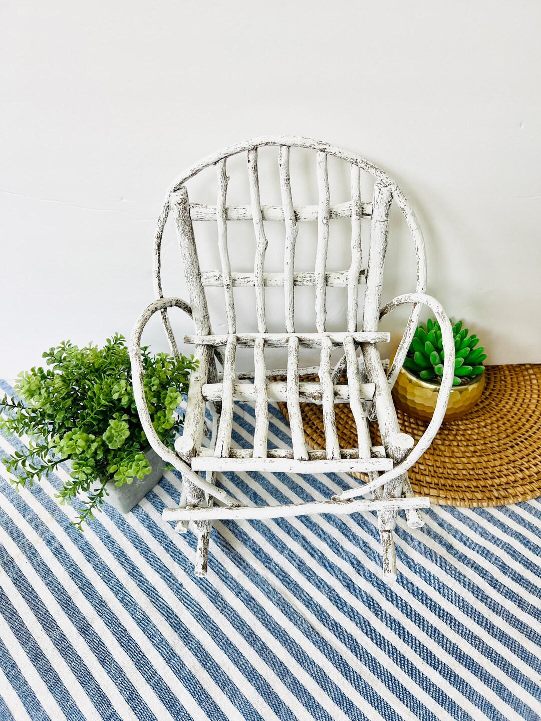 Small White Washed Rocking Chair - Farmhouse Decor - Doll Chair - Etsy