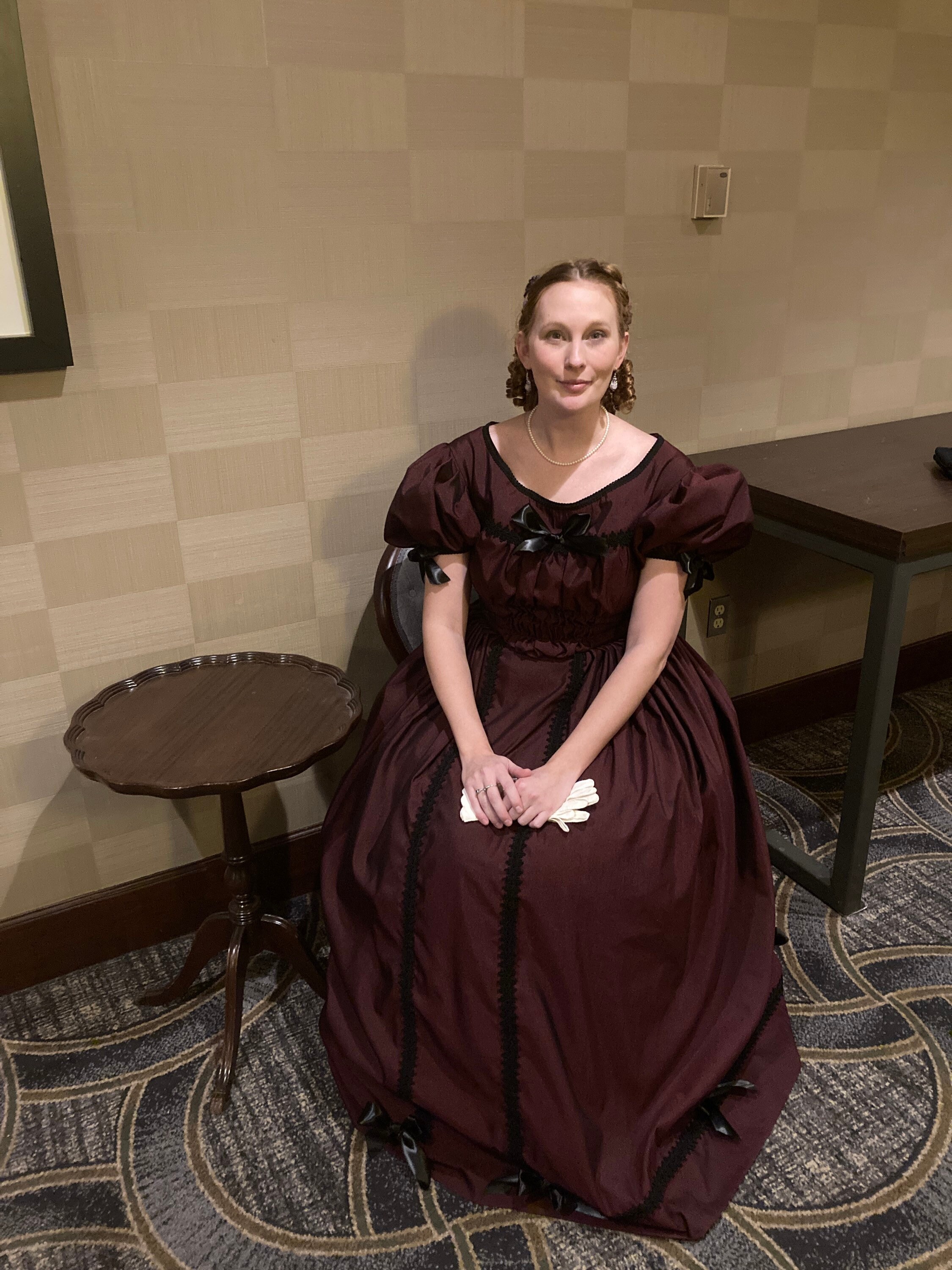 Maroon Victorian Evening Gown - Etsy