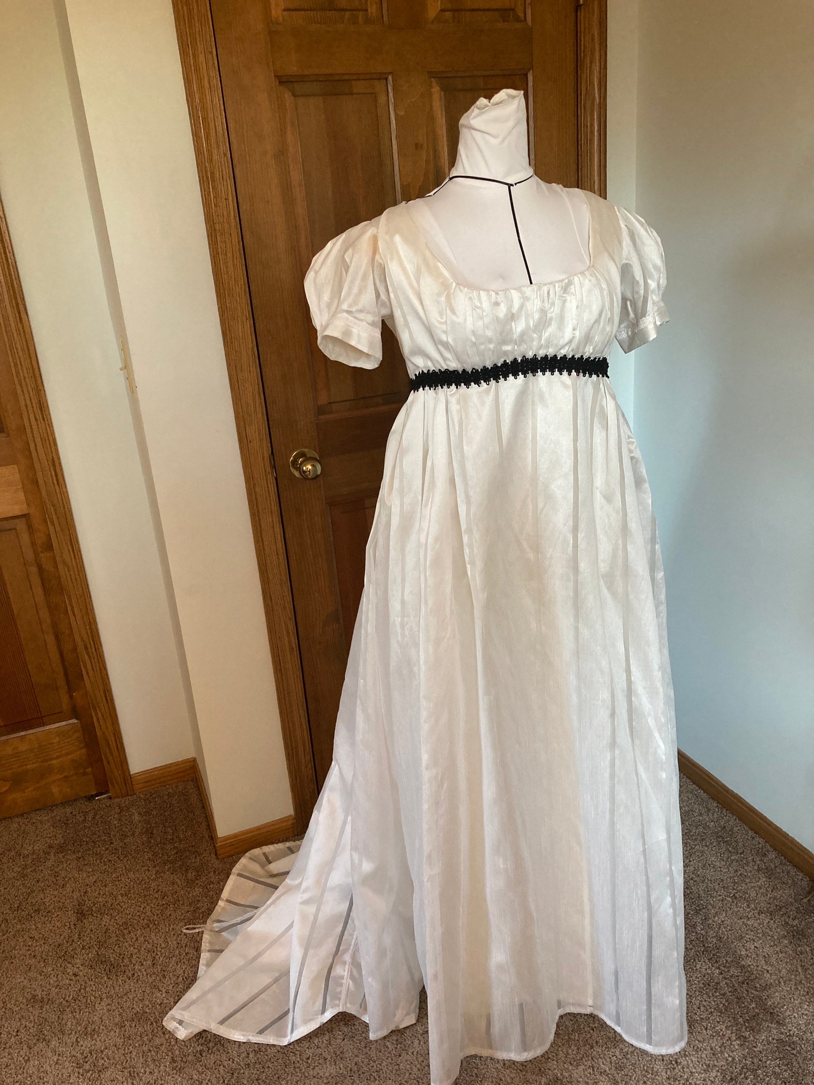 Black and White Regency Dress - Etsy