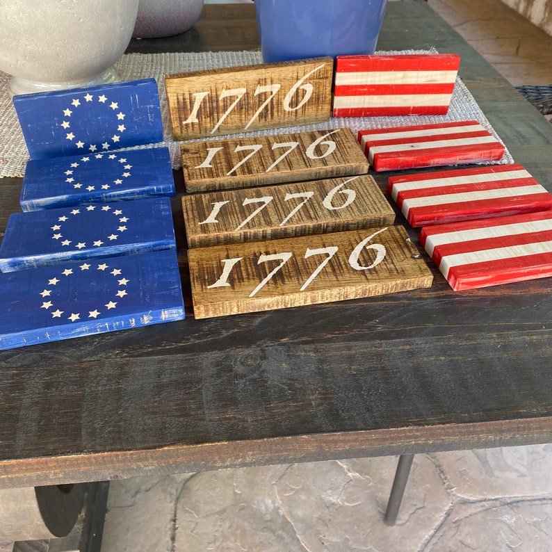 Wood Flag, 1776, Betsy Ross, USA, America, Rustic, Americana Home Decor ...