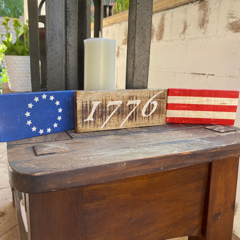Wood Flag, 1776, Betsy Ross, USA, America, Rustic, Americana Home Decor ...