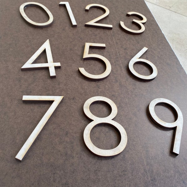 Wooden Numbers - Etsy