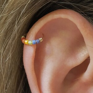 Rainbow Helix - Rainbow Cartilage Earring - Rainbow Helix Piercing - Pride Helix - Rainbow Helix ...