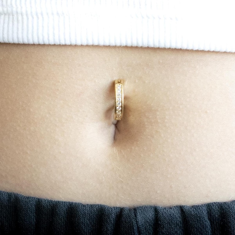 Rose Navel Ring - Etsy