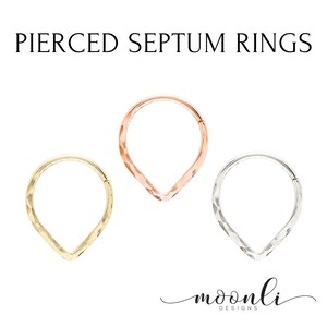 Triangle Septum, Septum, Septum Piercing, Septum Ring, Septum Ring Gold ...