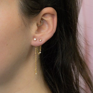 Earring Chain Charm - Helix Chain - Piercing Chain - Double Earring ...