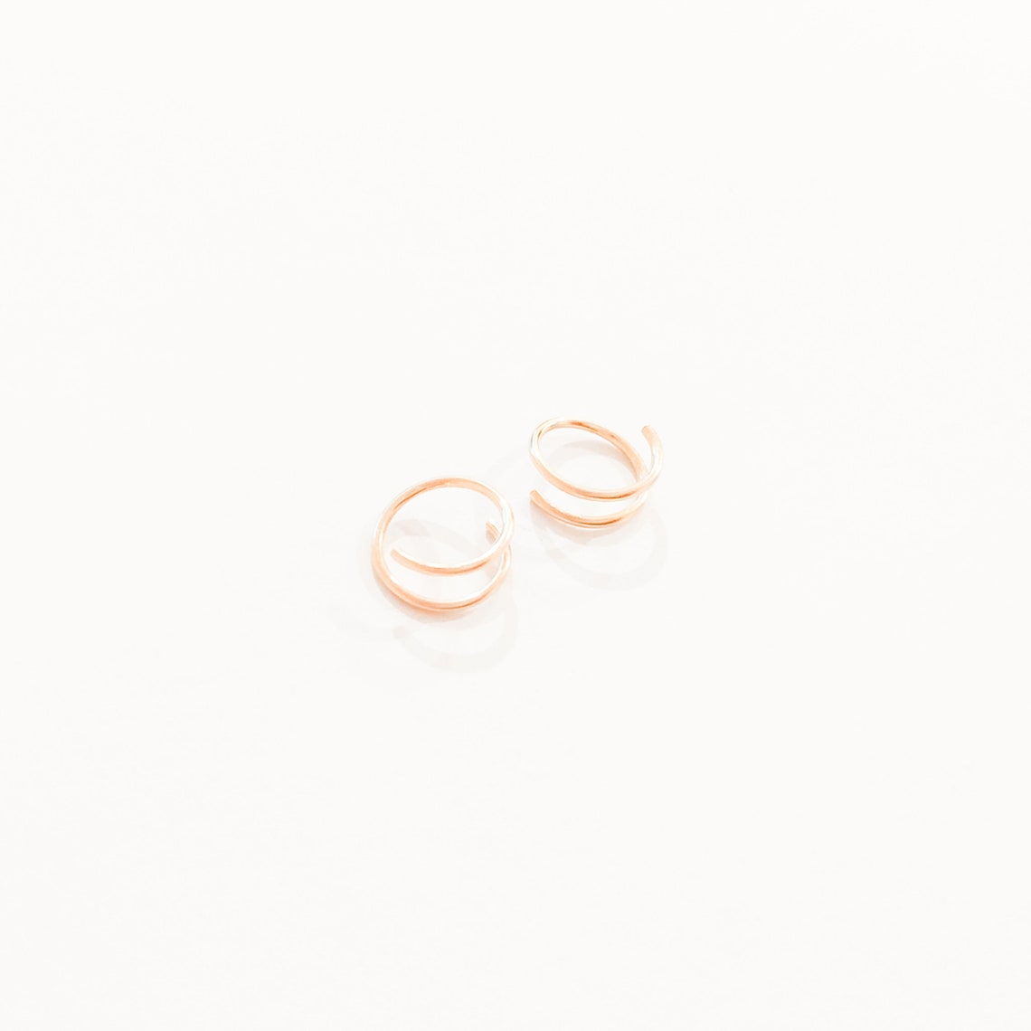 Double Hoop Helix Earrings Twist Helix Earring Double Helix | Etsy