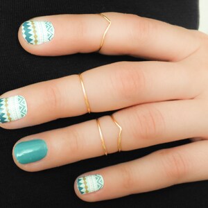 Midi Ring Set, Knuckle Ring Set, Gold Midi Ring, Stacking Ring Set ...