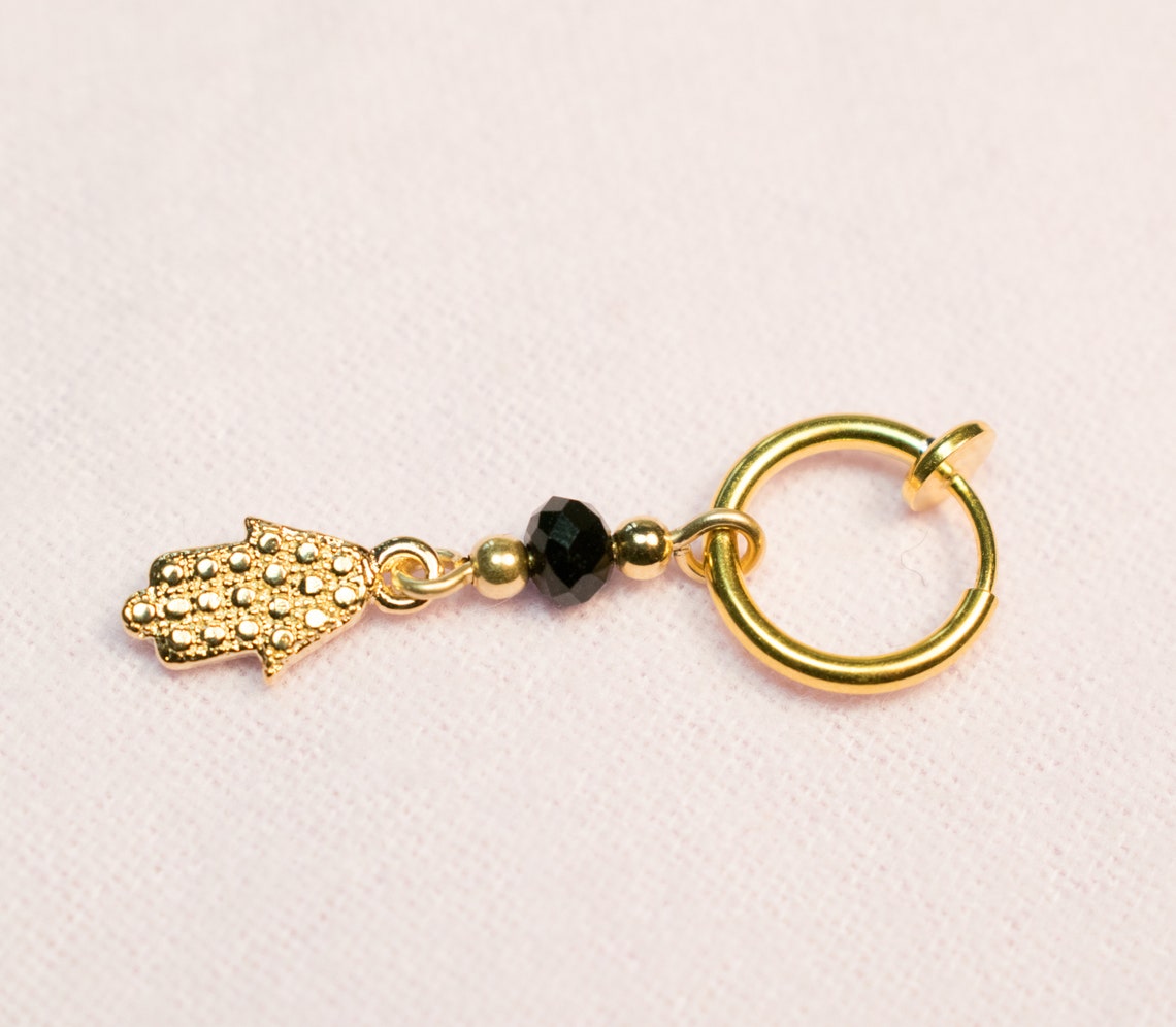 Fake Belly Button Ring Rose Quartz Fake Belly Ring Silver - Etsy