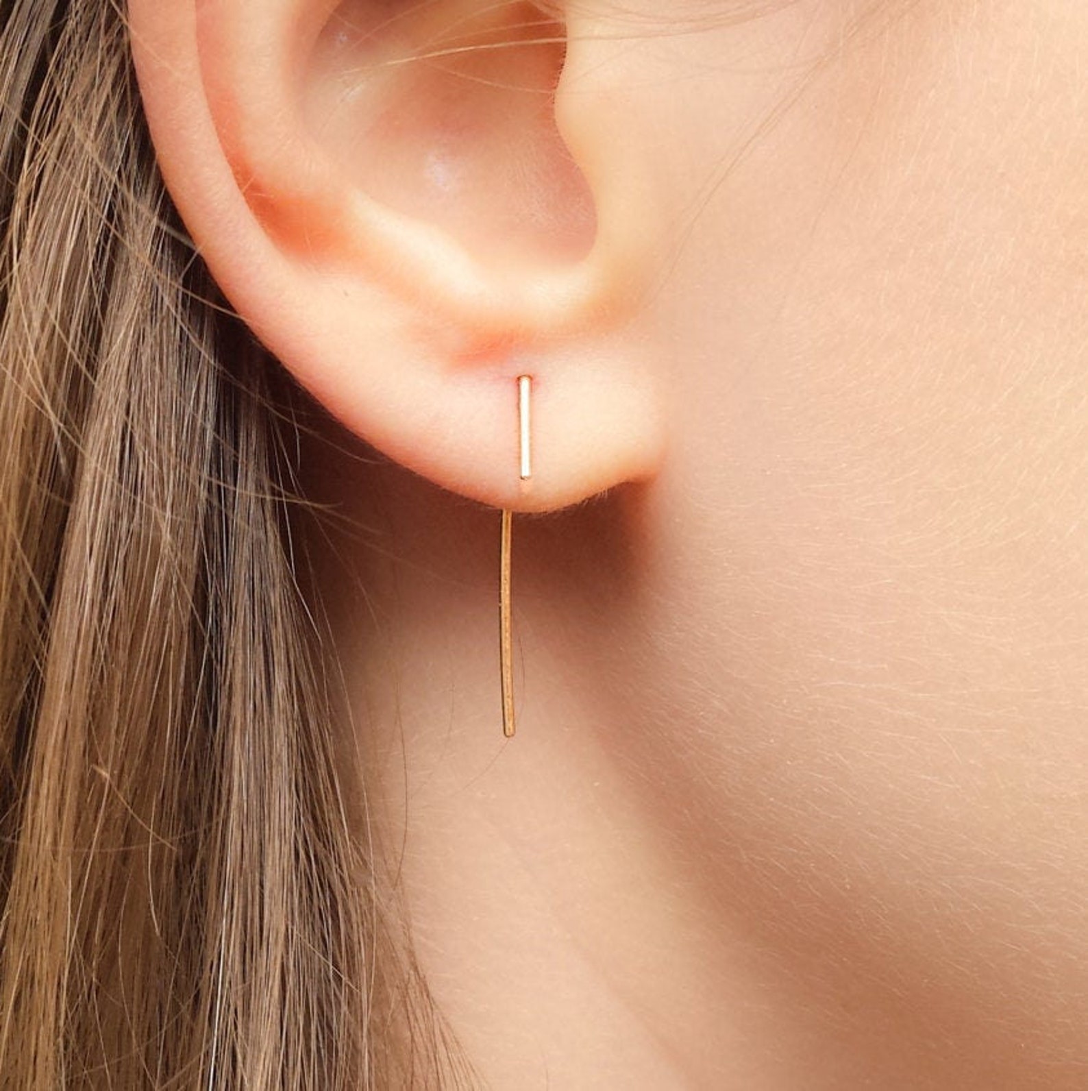 Bar Earrings Line Earrings Bar Ear Sweep Ear Wrap Ear | Etsy