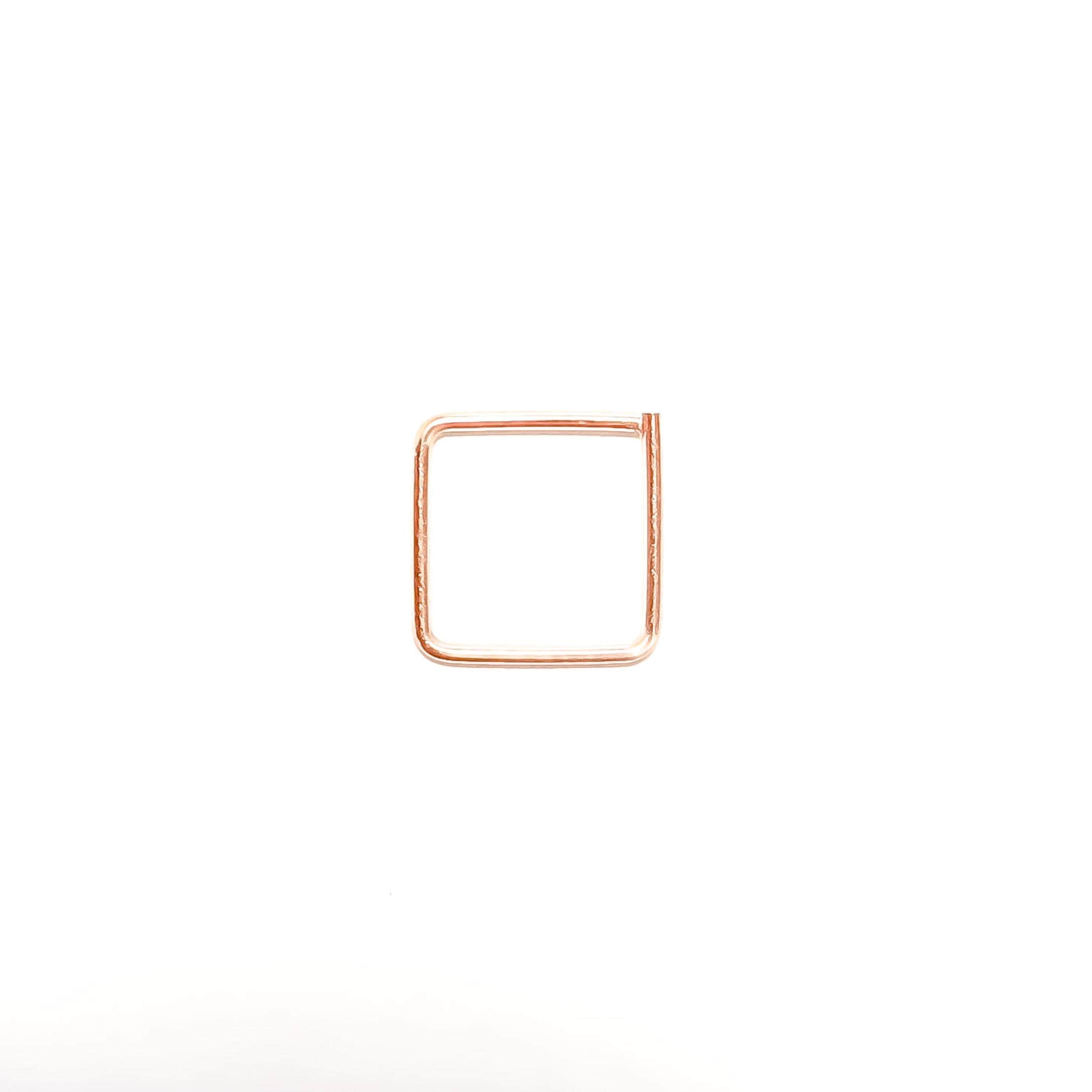 Square Nose Ring - Square Nose Piercing - Nose Jewelry 20 Gauge Hoop in ...