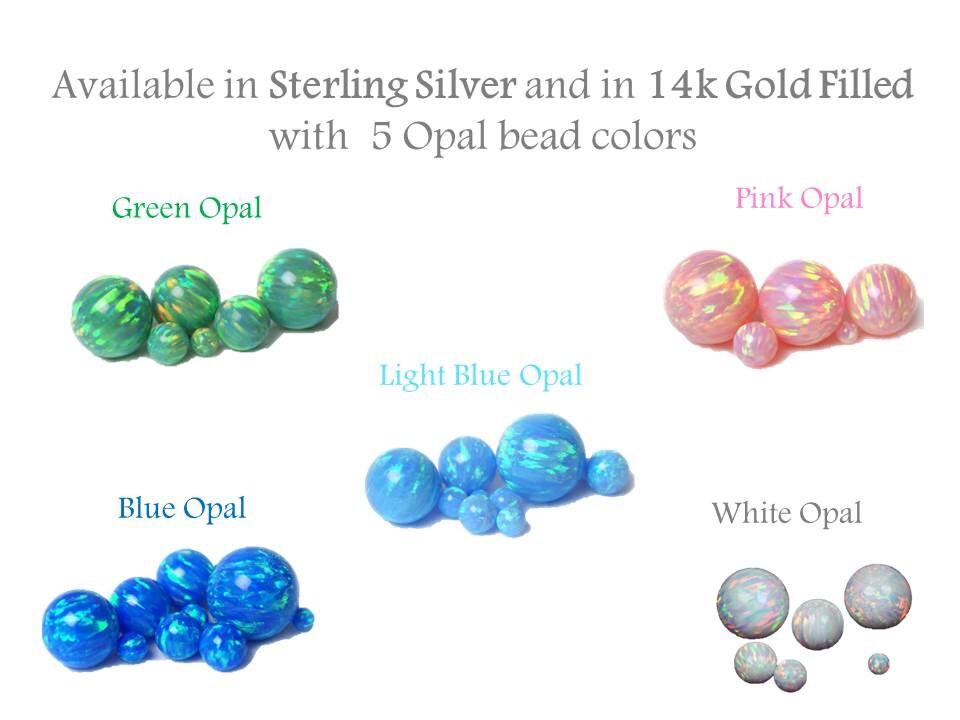 Opal Beaded Fake Septum Ring, Light Blue Opal Septum Hoop, Tiny Opal ...