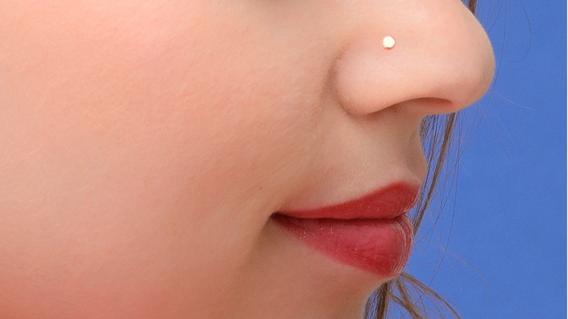 Tiny Nose Stud Gold Nose Stud Nose Stud Tiny Nose Piercing - Etsy