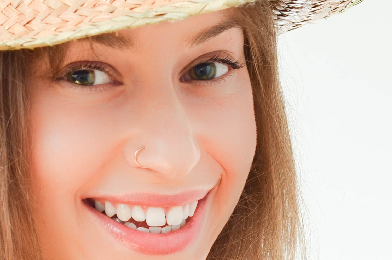 FAUX NOSE RING Gold Nose Hoop Fake Nose Ring Gold Nose - Etsy