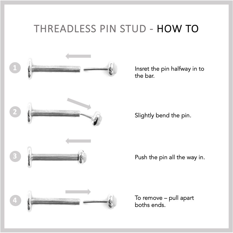 16G Push Pin Labret Disk Stud - Tiny Fire Opal Threadless Flat Back ...