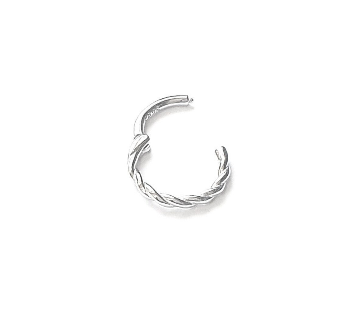 Twisted Metal Clicker Septum Hoop Ring Classic Rope Septum - Etsy