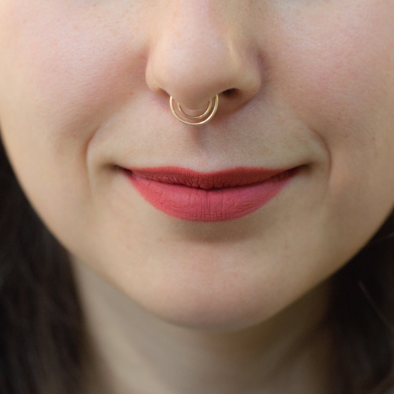 Fake Septum Ring Fake Double Septum Ring Fake Nose Ring - Etsy