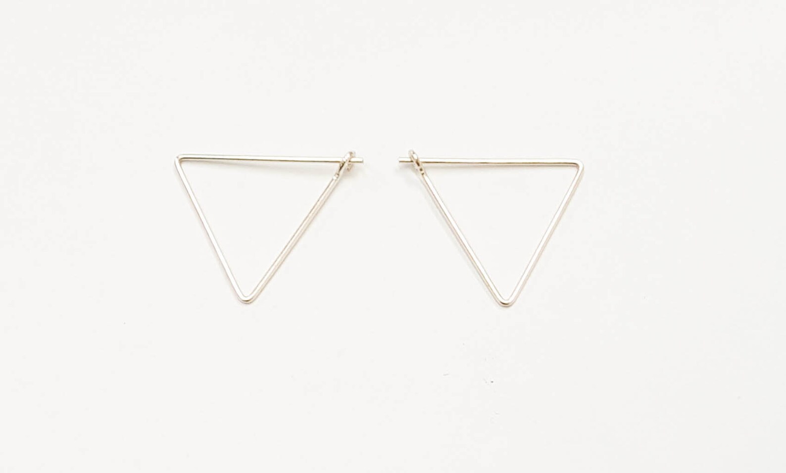 Hoop Earrings Triangle Hoop Earrings Silver Small Silver - Etsy