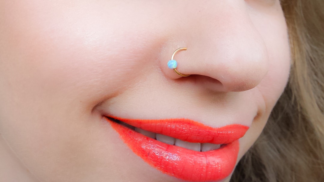 Tiny Gold or Silver Fake Nose Ring, No Piercing Needed, Fake Nose Ring ...