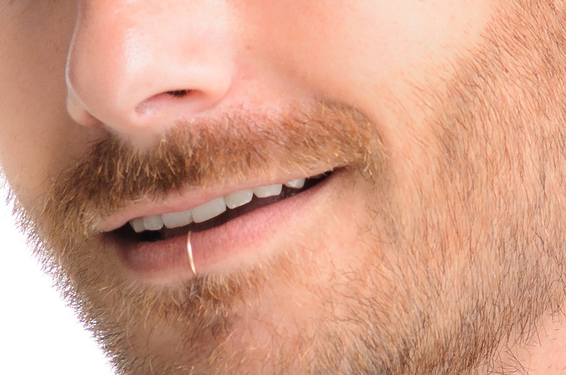 FAKE LIP CUFF Faux Lip Ring Gold Lip Hoop Gothic Man | Etsy