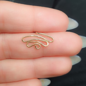 Hidden Helix-hidden Curved Spiral Helix -spiral Helix Earring-wave ...