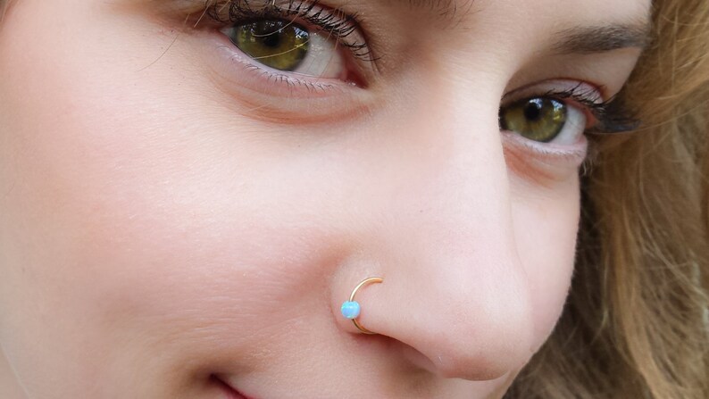 Tiny Gold or Silver Fake Nose Ring No Piercing Needed Fake | Etsy