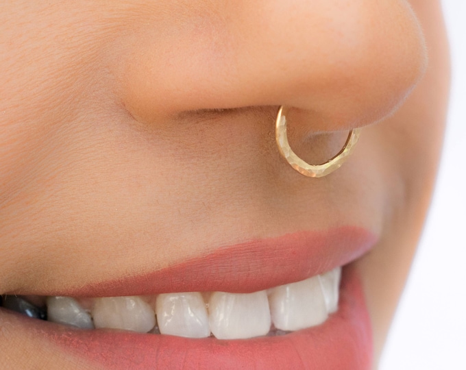 Long Spike Septum Piercing, Punk Spikes Nose Ring, Body Jewelry, 16G ...