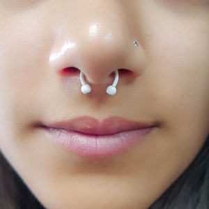 Barbell Septum, Nose Ring, 16G Stainless Steel,lip ,nipple, Eyebrow ...