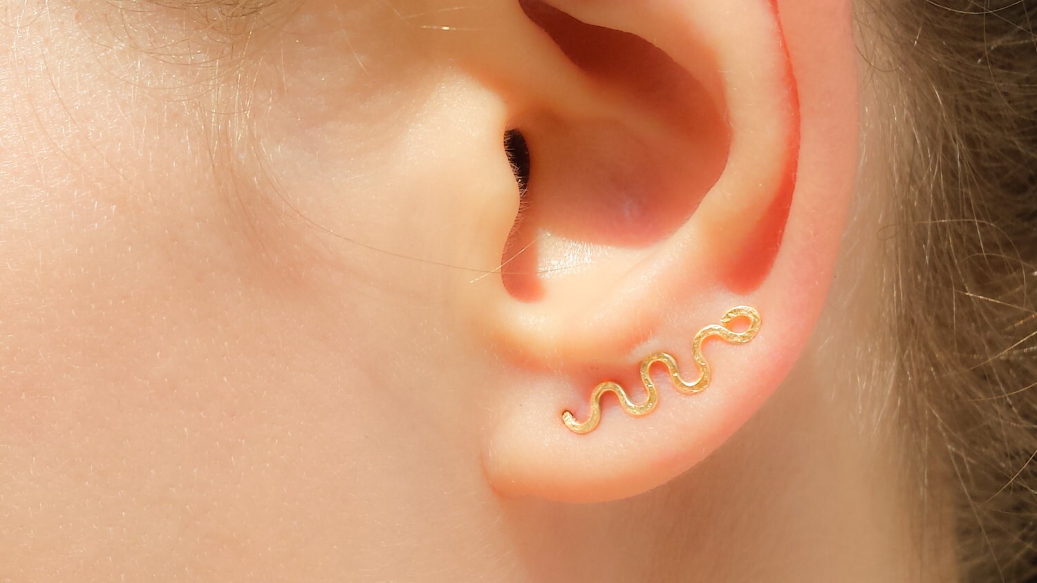 Ear Climber Ear Crawler Gold Earrings Silver Earrings Ear | Etsy