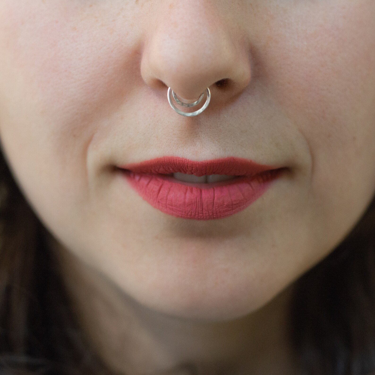 Fake Septum Ring Fake Double Septum Ring Fake Nose Ring - Etsy