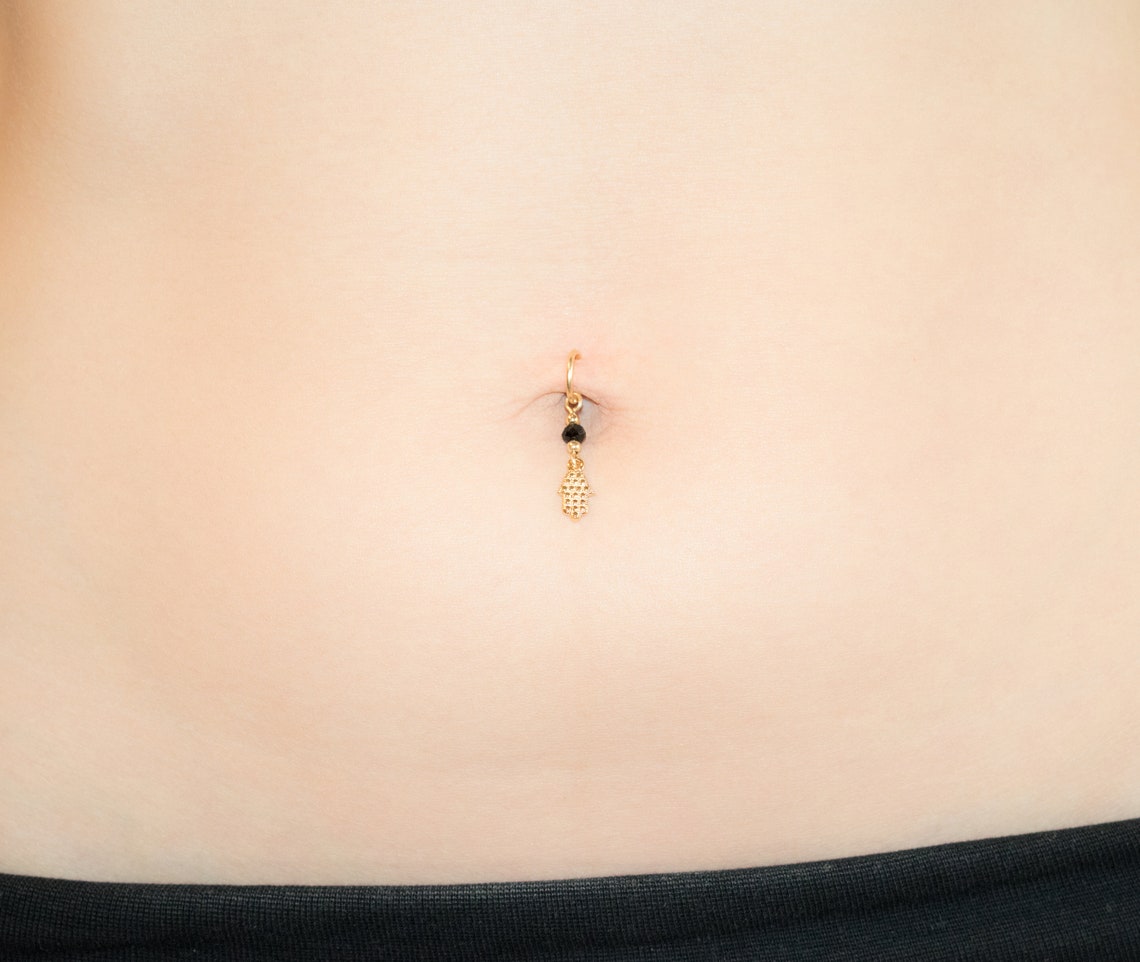 Fake Belly Button Ring Rose Quartz Fake Belly Ring Silver - Etsy