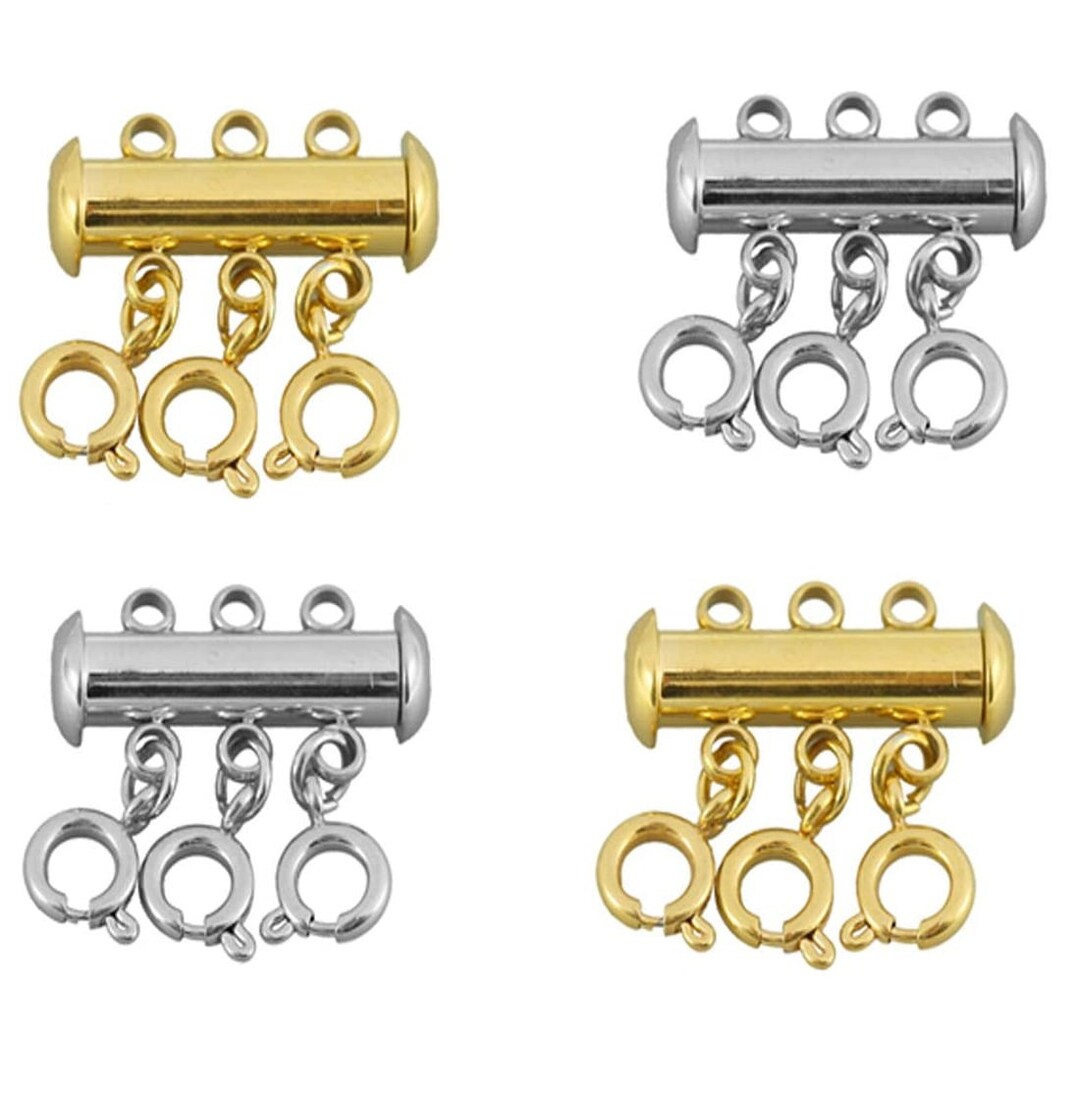 Necklace Detangler Clasp, Easy Detangling Layered Necklace, Silver Gold ...