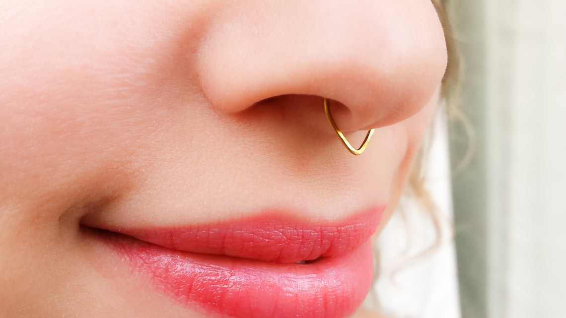 Triangle Septum Septum Septum Piercing Septum Ring Septum | Etsy