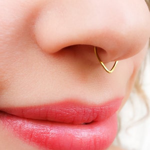 Triangle Septum Septum Septum Piercing Septum Ring Septum - Etsy