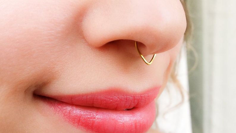 Triangle Septum Septum Septum Piercing Septum Ring Septum - Etsy