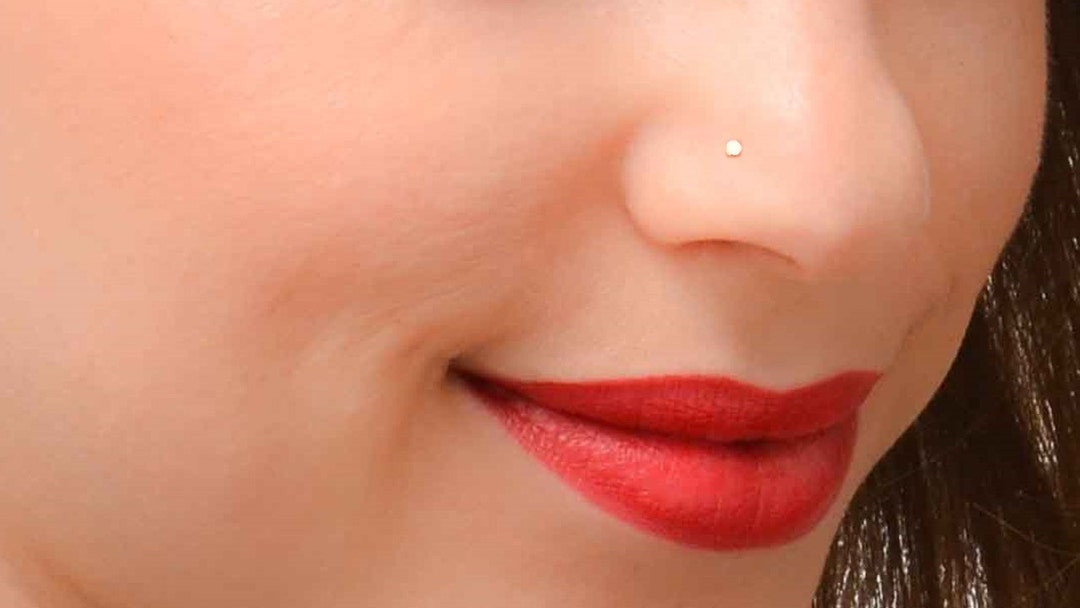 Valentine's Day Tiny Nose Stud, Gold Nose Stud, Nose Stud, Tiny Nose ...