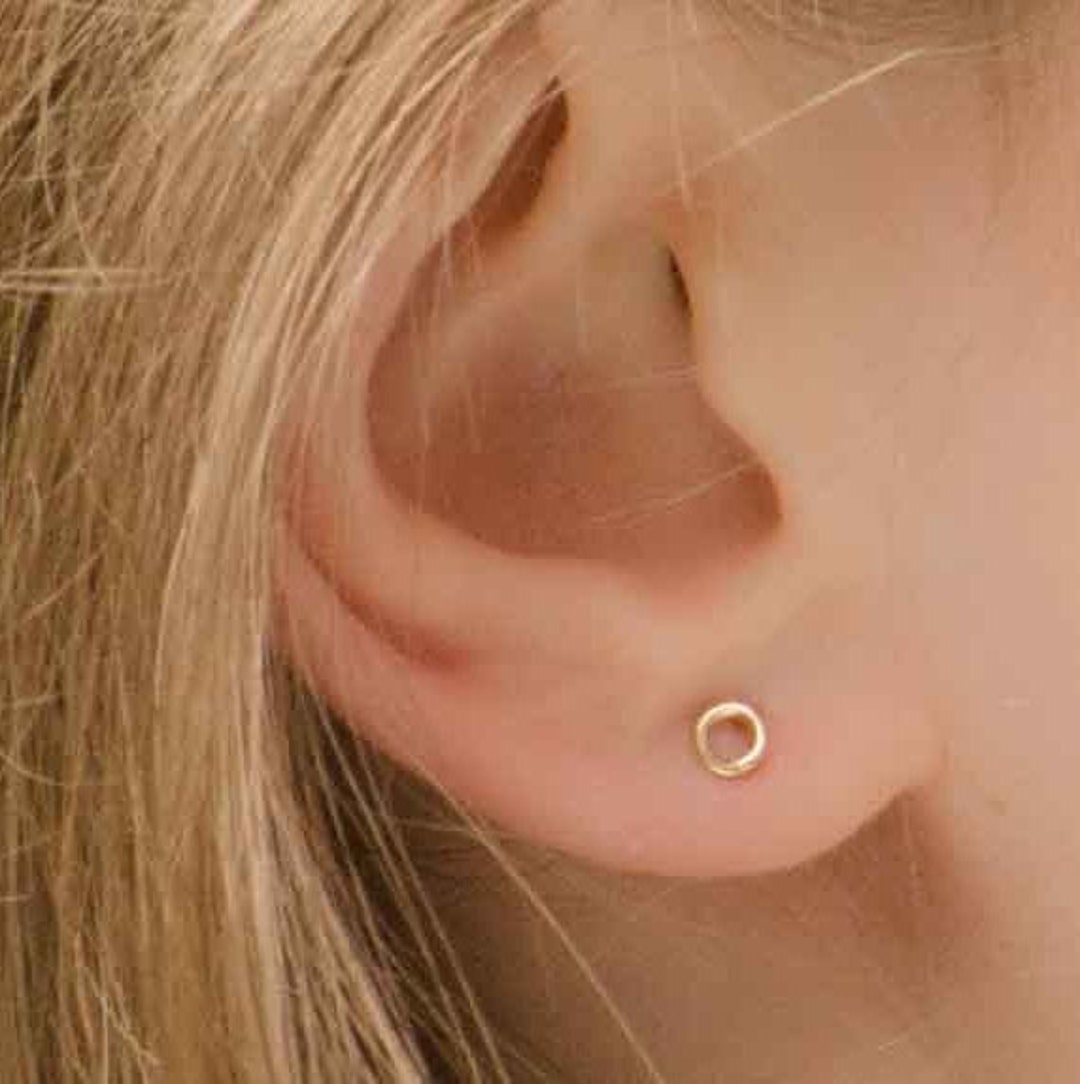 Dainty Studs, Small Studs, Delicate Studs, Gold Studs, Circle Studs ...