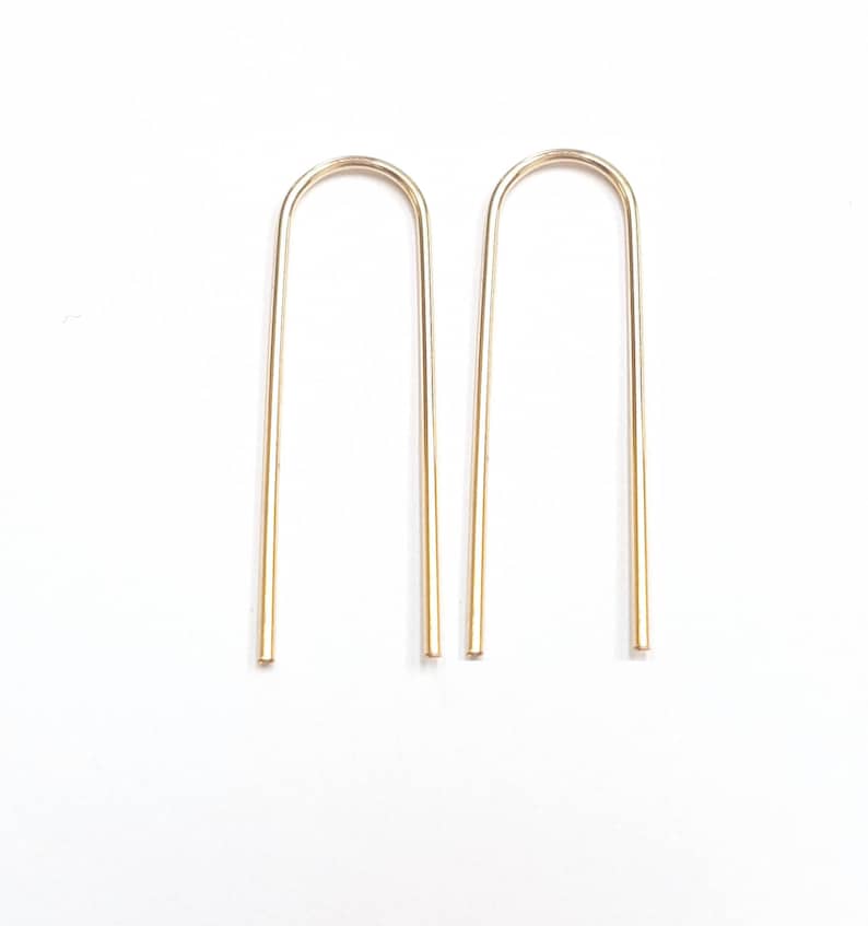 Arc Earring U Shaped Open Hoop Thread Earrings Threader - Etsy
