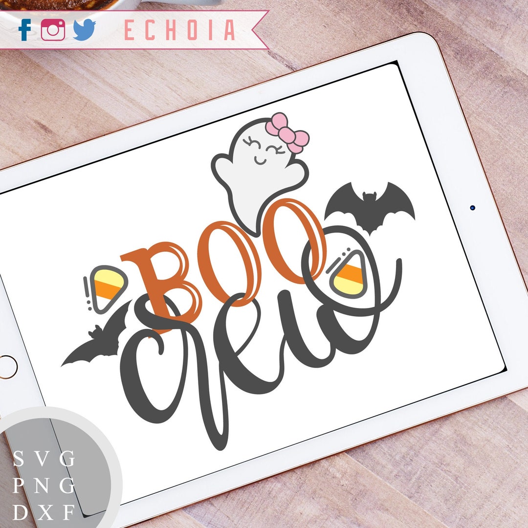 Boo Crew SVG PNG and DXF Files for Printing Cutting and - Etsy Canada