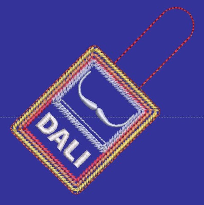 Digital Embroidery Design-dali Quarter Keeper Keyfob - Etsy