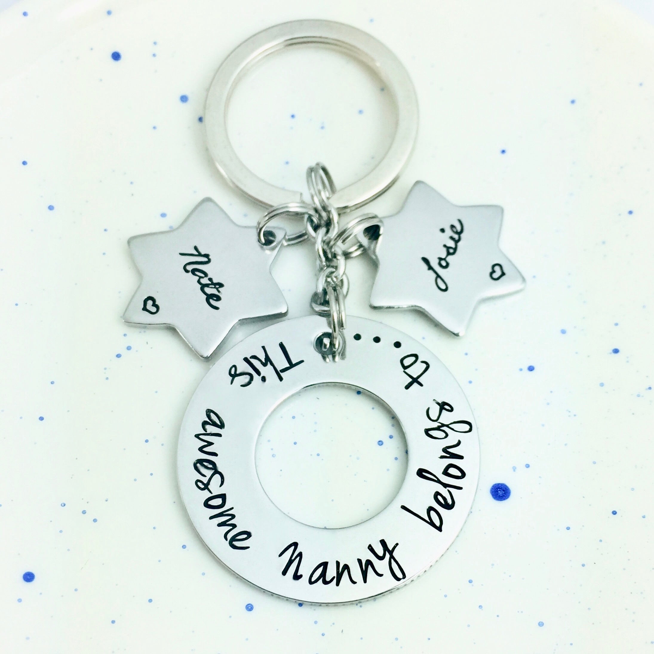 This Awesome Nanny Belongs to Keyring Personalised Mum Key - Etsy UK