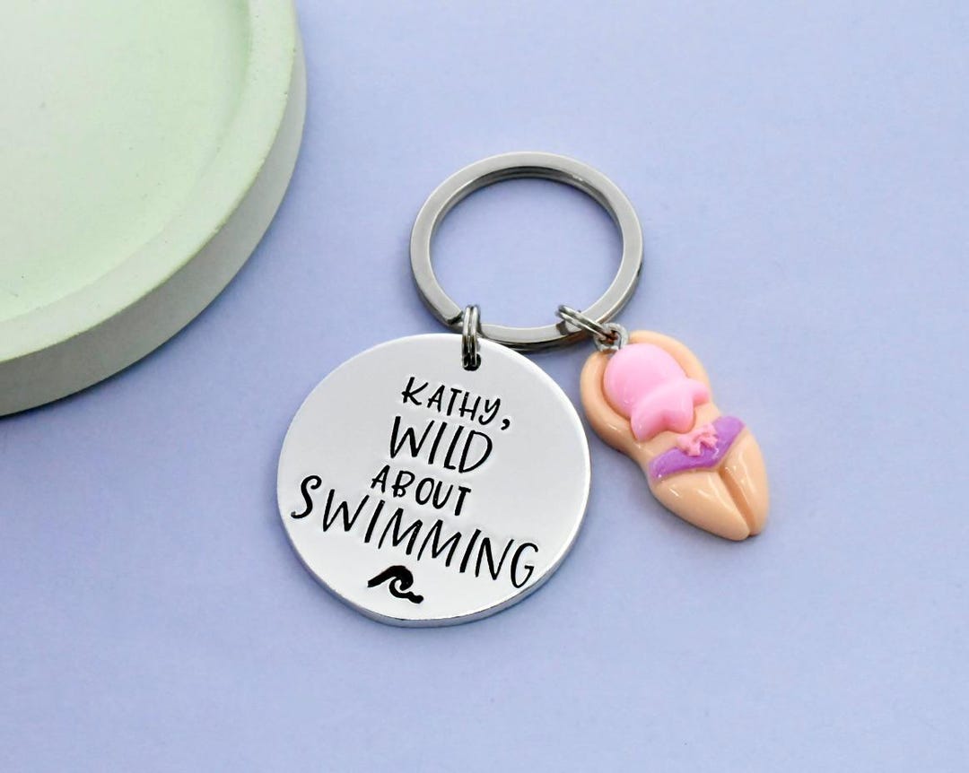 Wild Swimming Gift • Personalised Open Water Keyring • Cold Swimmer ...