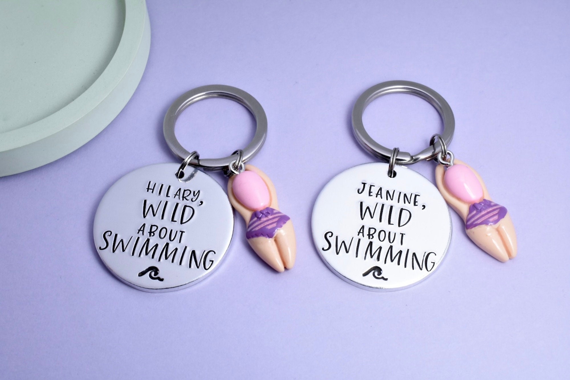 Wild Swimming Gift • Personalised Open Water Keyring • Cold Swimmer ...