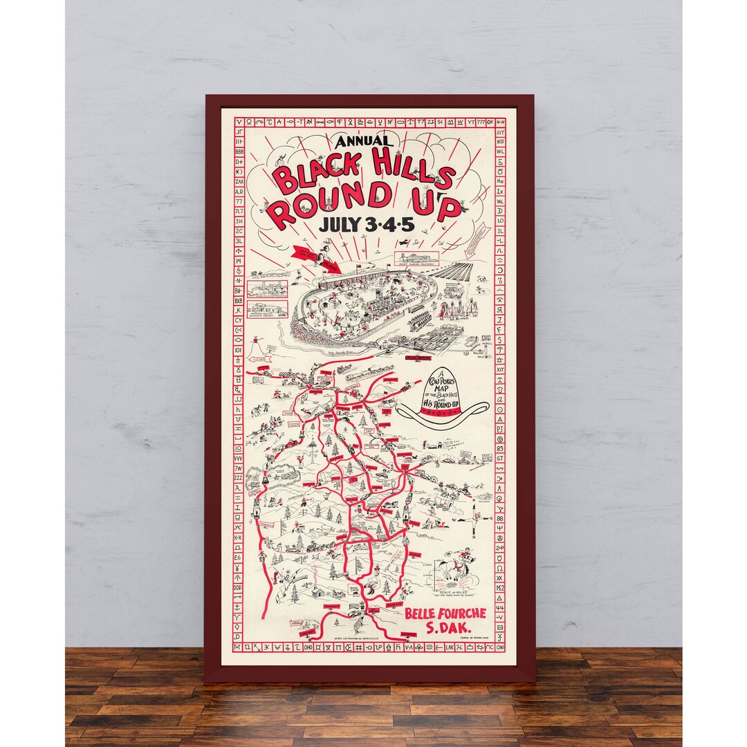 Belle Fourche Map Print| South Dakota Vintage Map Wall Prints| Canvas ...