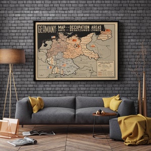 WWII Germany Map Print: Vintage War Map Poster - Etsy