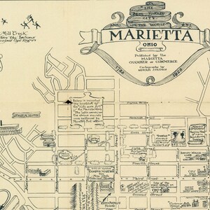 Old Map of City of Marietta Ohio Antique Map Marietta | Etsy
